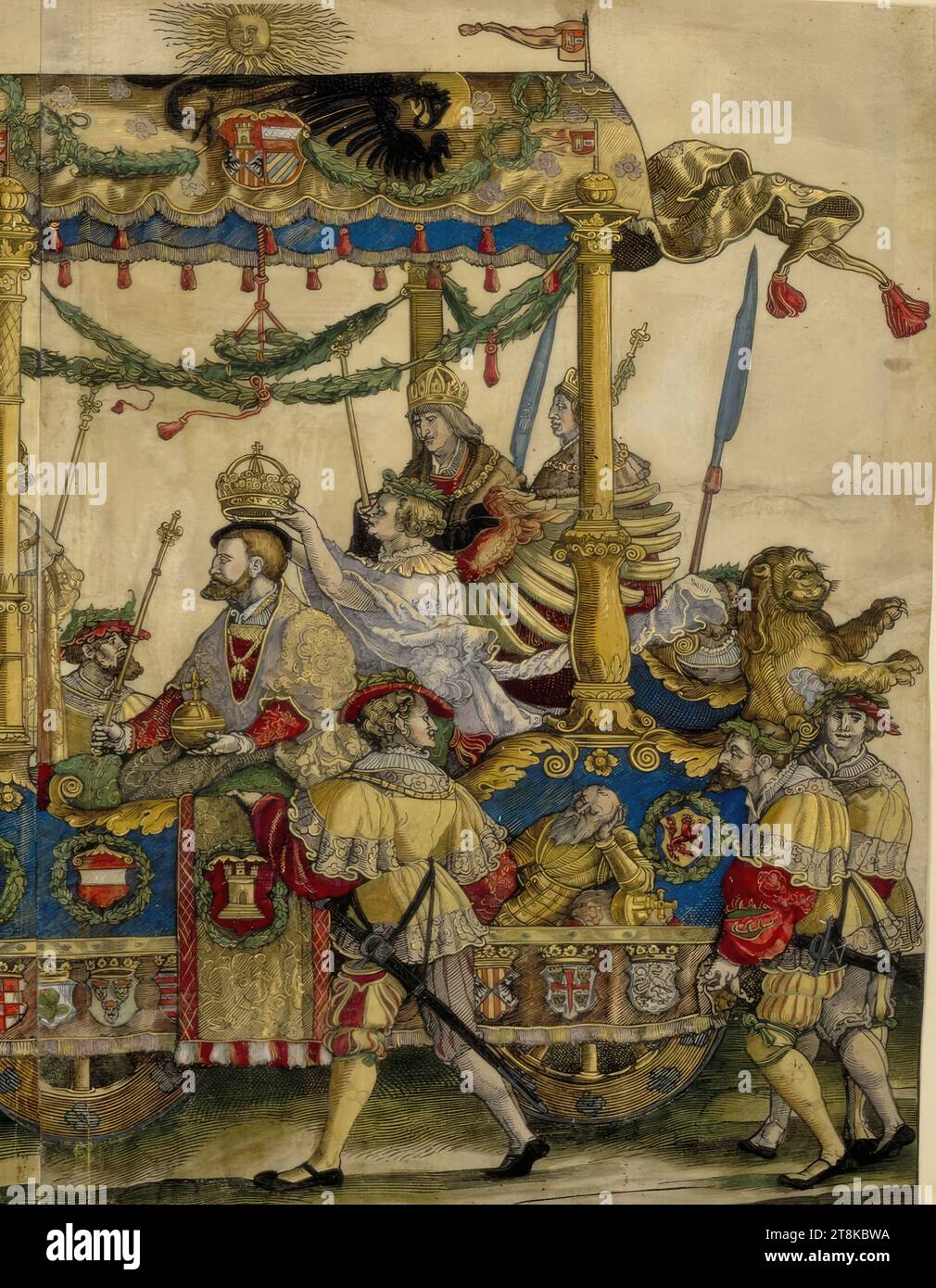 Triumphal chariot for Emperor Charles V - rear part of the triumphal ...