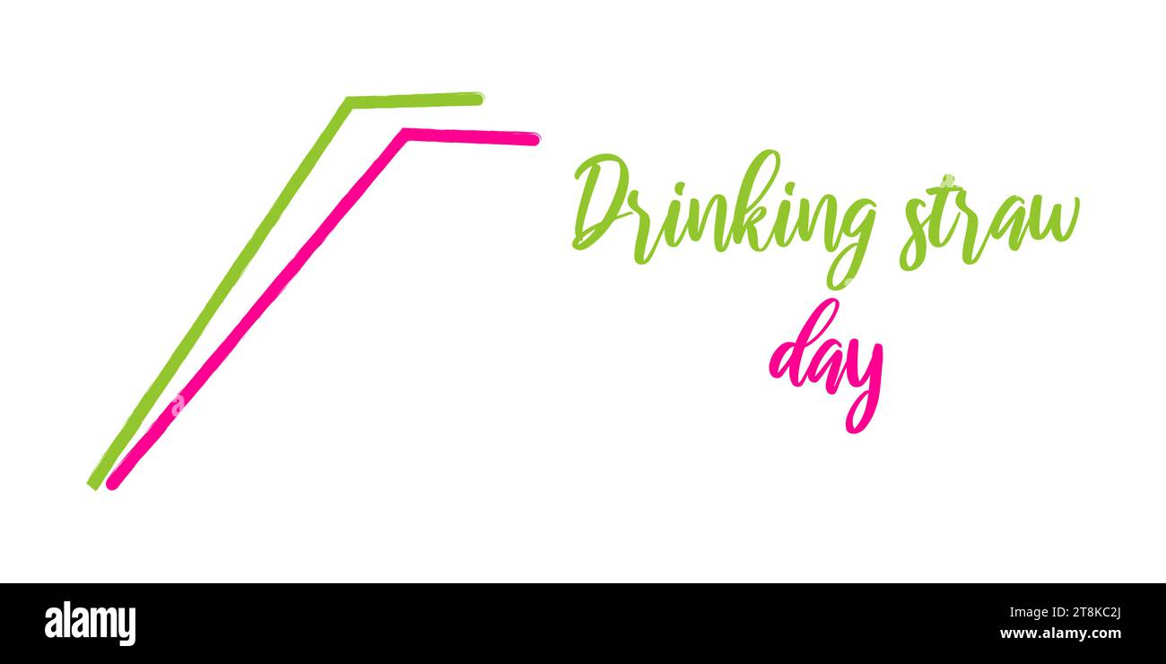 Birthday Drinking Cocktail straws. January 3 event. Holiday concept ...