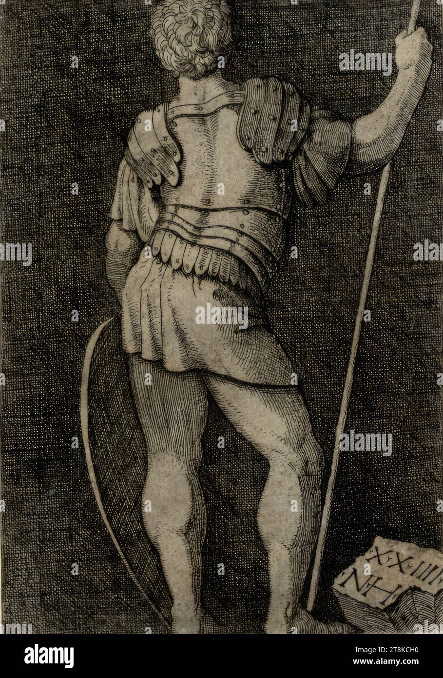 Roman warrior, back view, Nikolaus Hogenberg, Munich ca. 1500 - 1539 ...