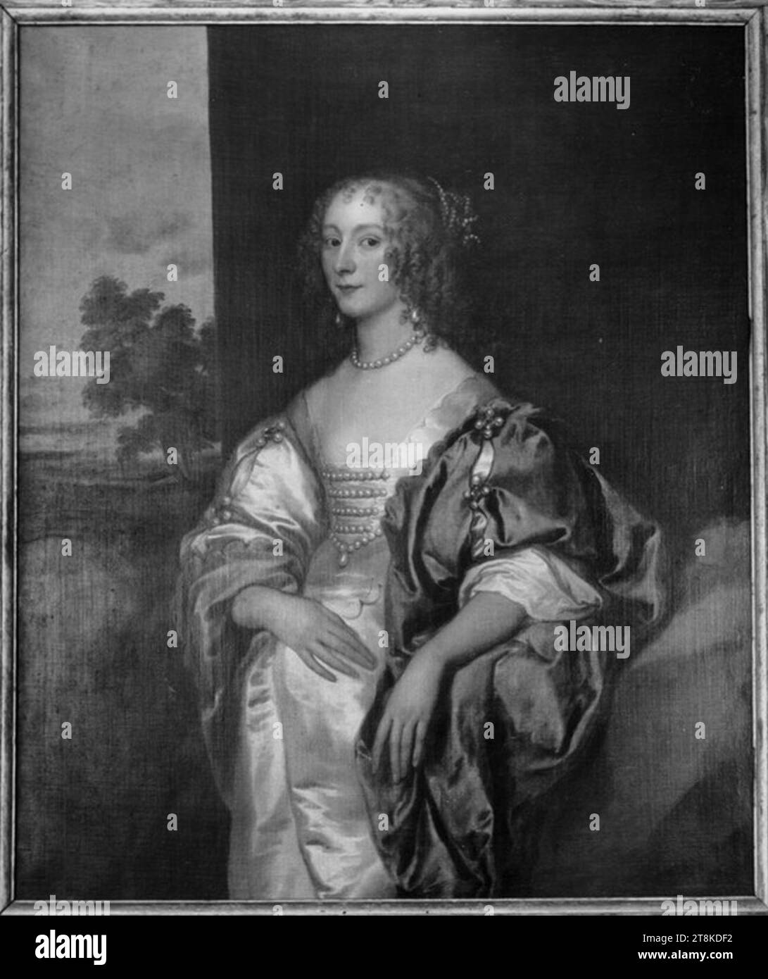 Van Dyck - Portrait of Mary Blacknall (1616-1650), wife of Sir Ralph ...