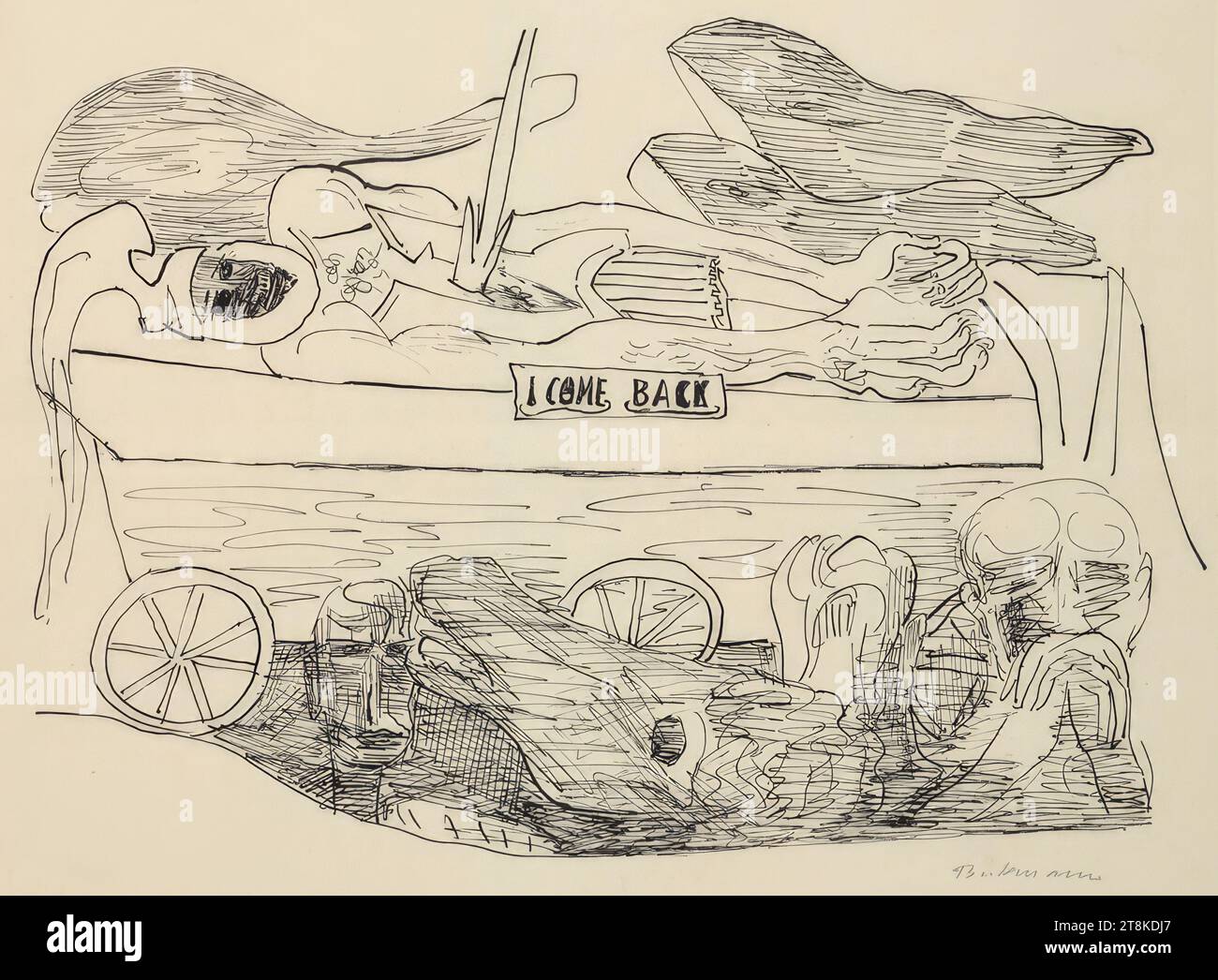 War dream, illustrations from Day and Dream, Max Beckmann, Leipzig 1884 ...