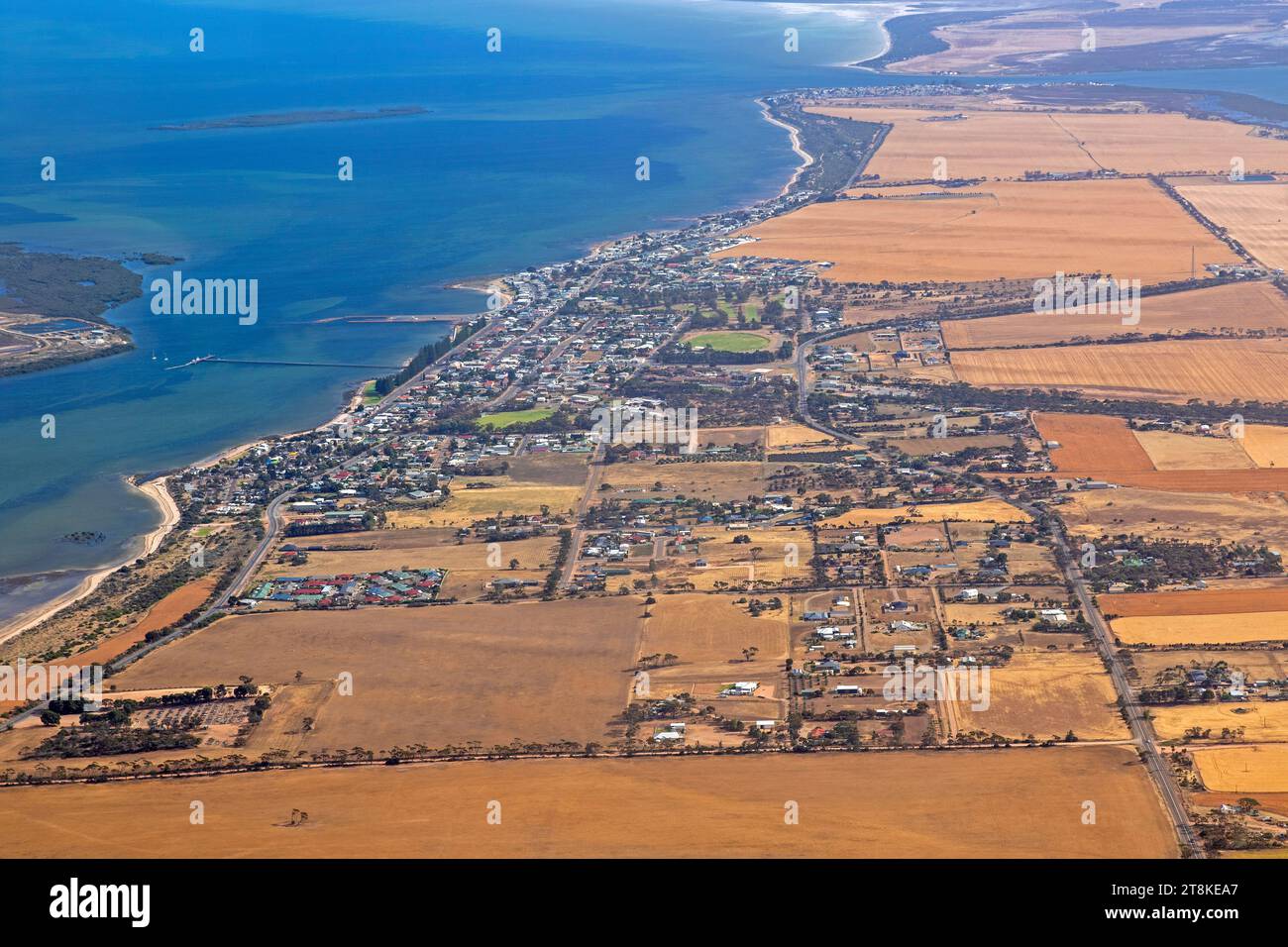 Aerial of Port Broughton Stock Photo - Alamy