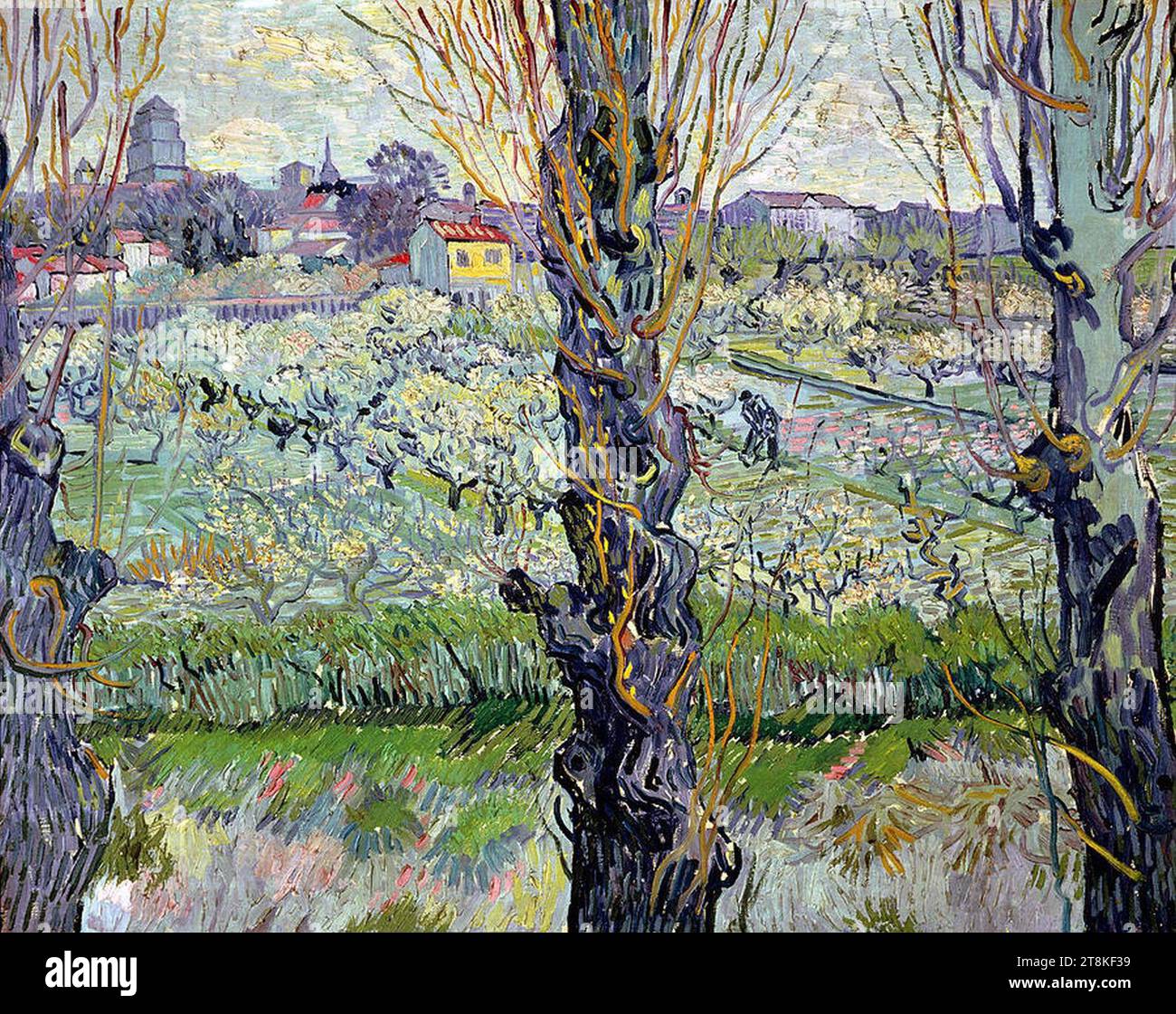 Van Gogh - Blühender Obstgarten mit Blick auf Arles Stock Photo - Alamy