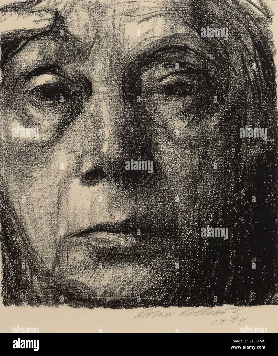 Self-portrait, Käthe Kollwitz, Königsberg 1867 - 1945 Moritzburg, 1934 ...