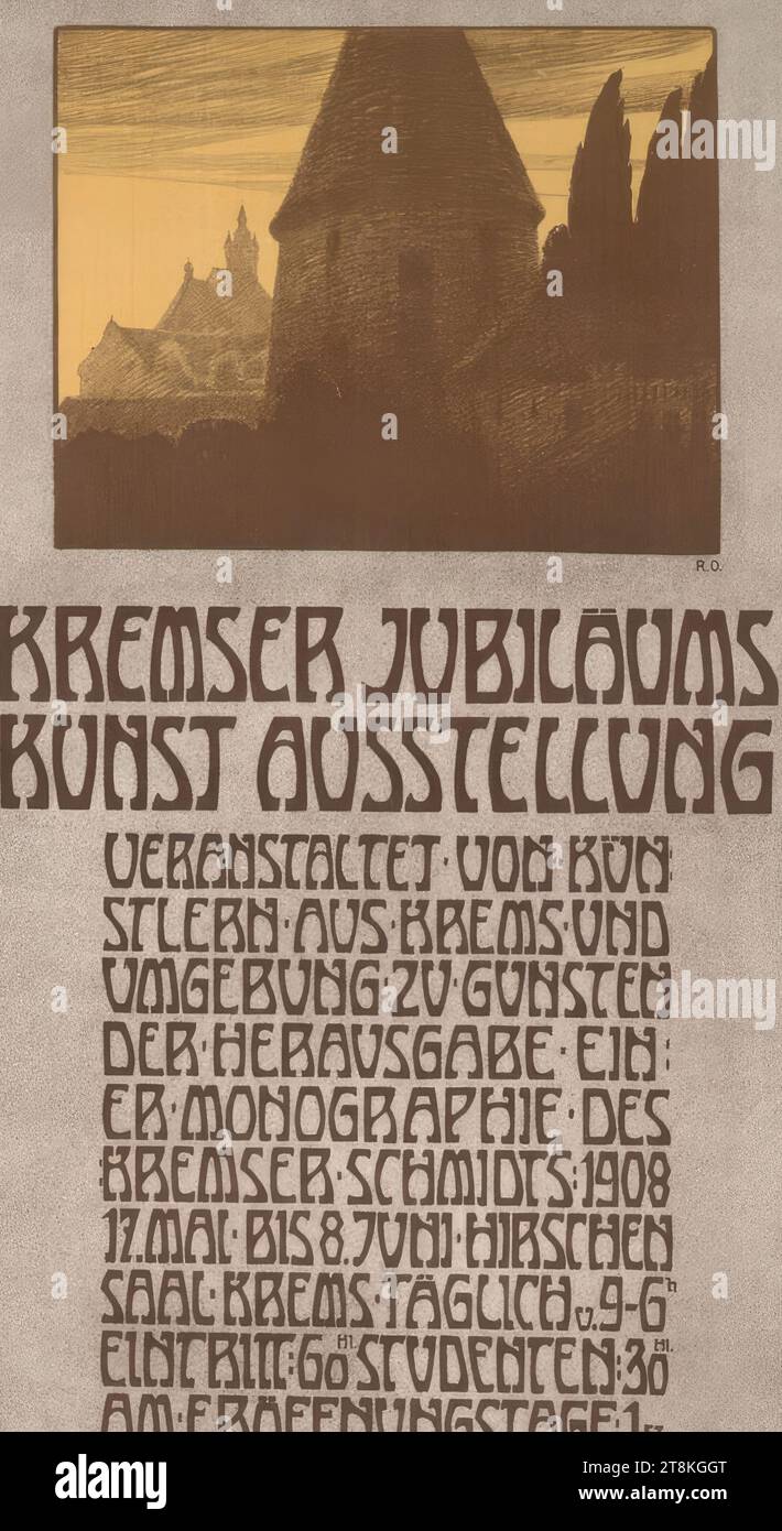 KREMSER ANNIVERSARY ART EXHIBITION 1908, Robert Oerley, Vienna 1876 ...