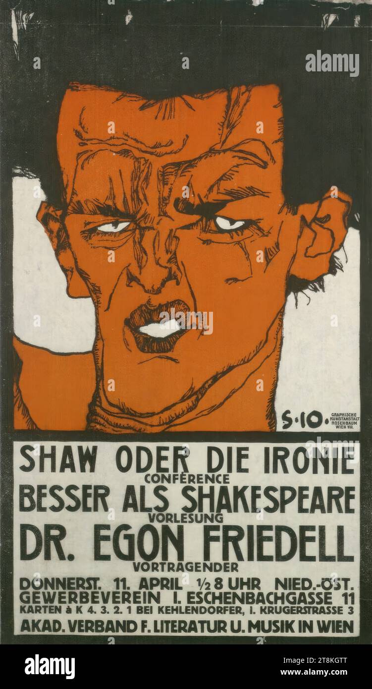 SHAW OR THE IRONY; DR. EGON FRIEDELL, Egon Schiele, Tulln 1890 - 1918 ...