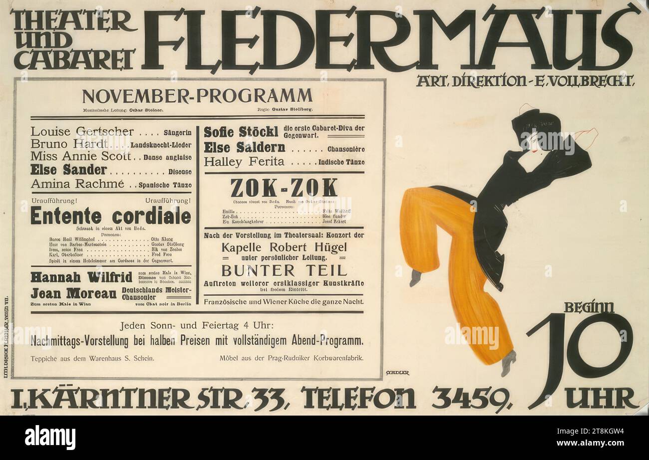 BAT; NOVEMBER PROGRAM, Arthur Stadler, Vienna 1892 - 1937 Vienna ...