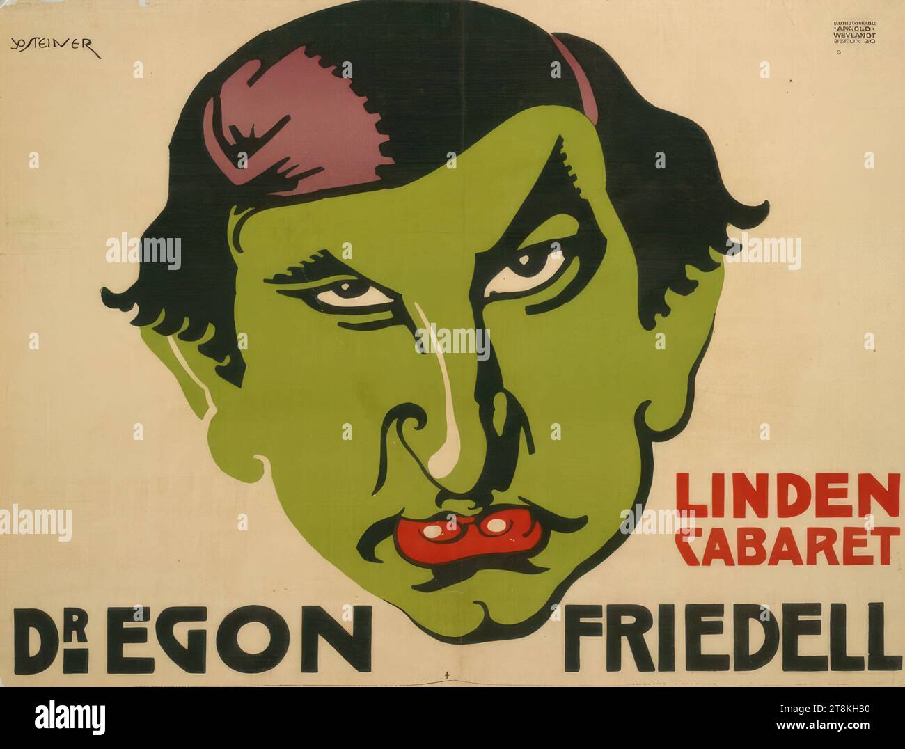 LINDEN CABARET; DR. EGON FRIEDELL, Josef Steiner, Graz 1877 - 1935 ...