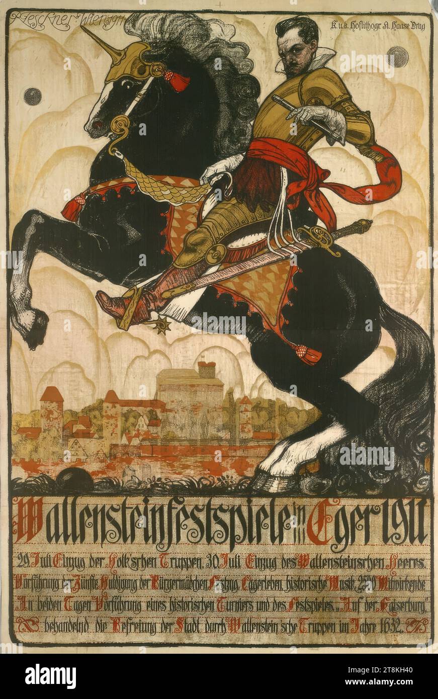 Wallenstein Festival in Eger 1911, Richard Teschner, Karlsbad 1879 ...