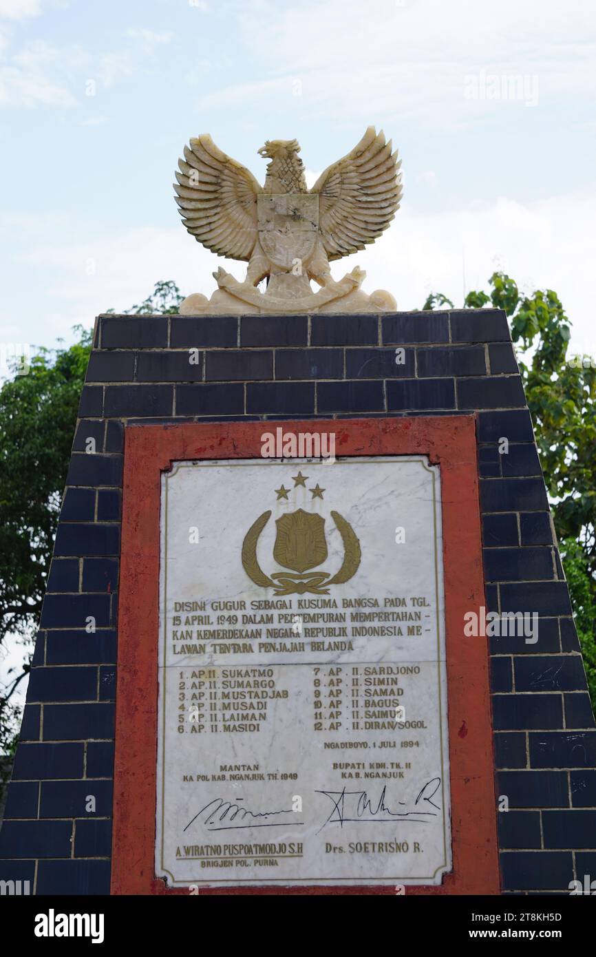 The monument of Perjuangan Polri (Indonesian police struggle Stock ...