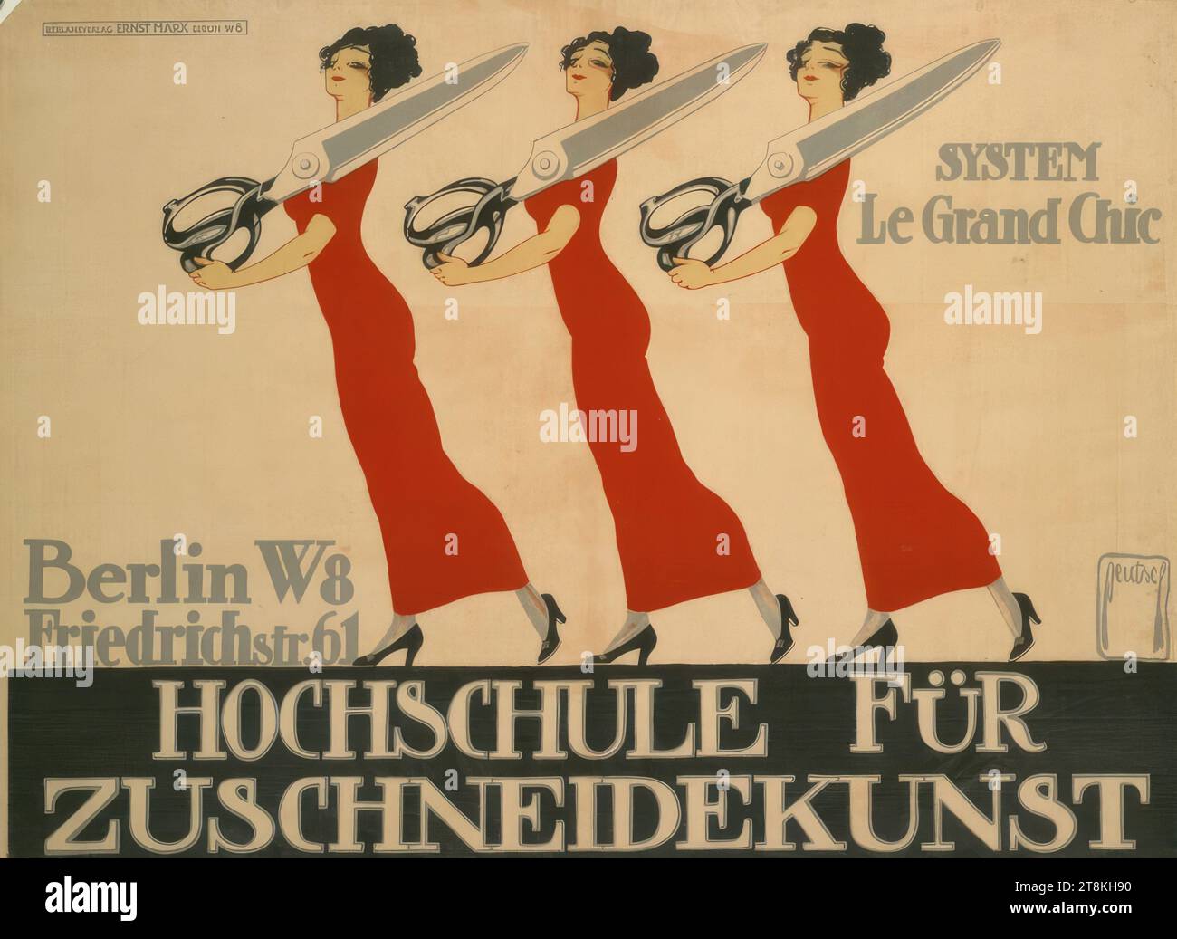 University of Cutting Art, Berlin W 8, Friedrichstr. 61, Ernst Deutsch ...