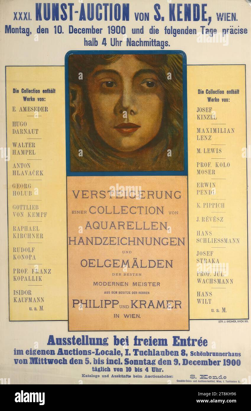 XXXI. ART AUCTION BY S. KENDE, VIENNA, 1900, Anonymous, 1900, print ...