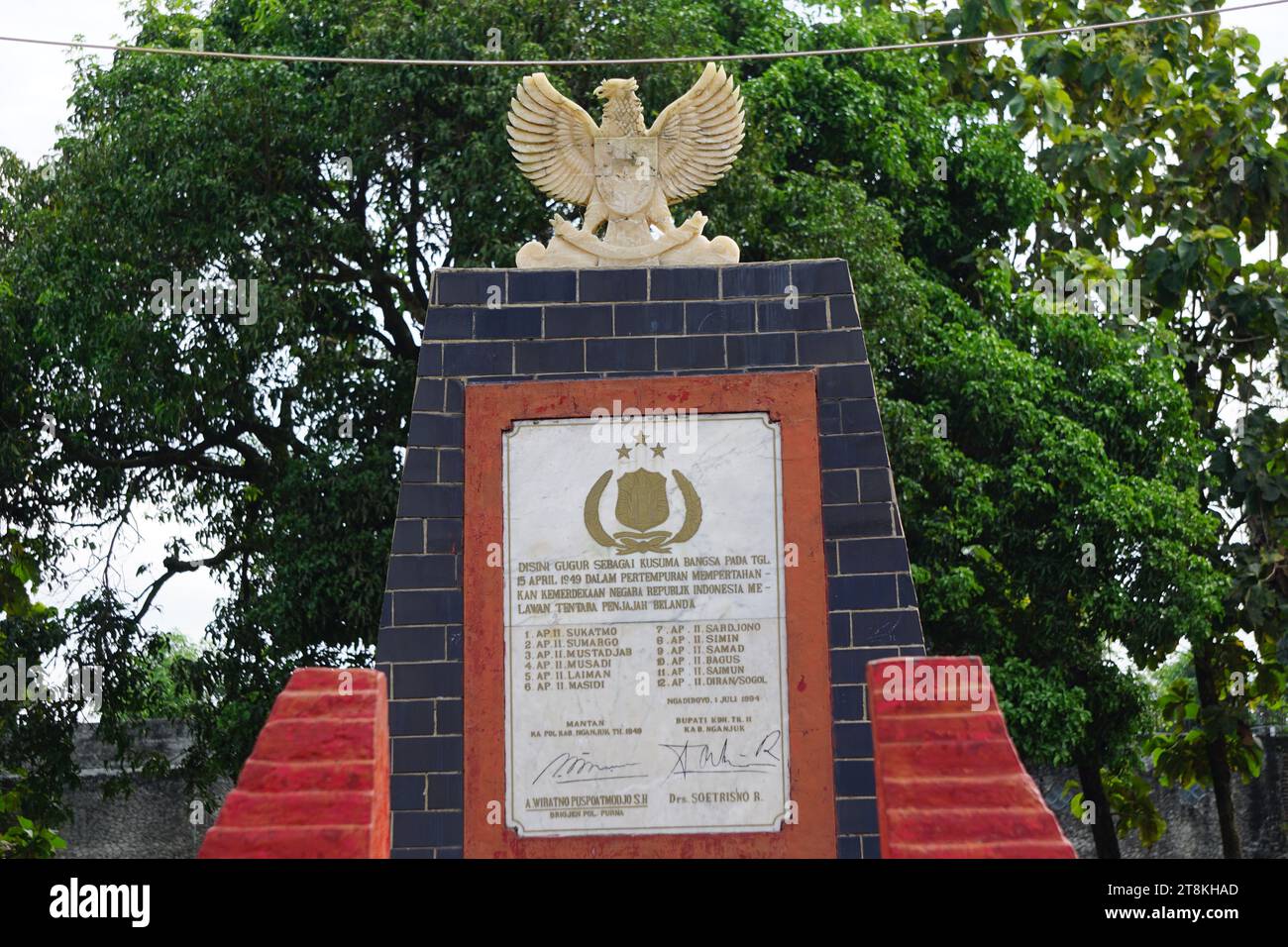 The monument of Perjuangan Polri (Indonesian police struggle Stock ...