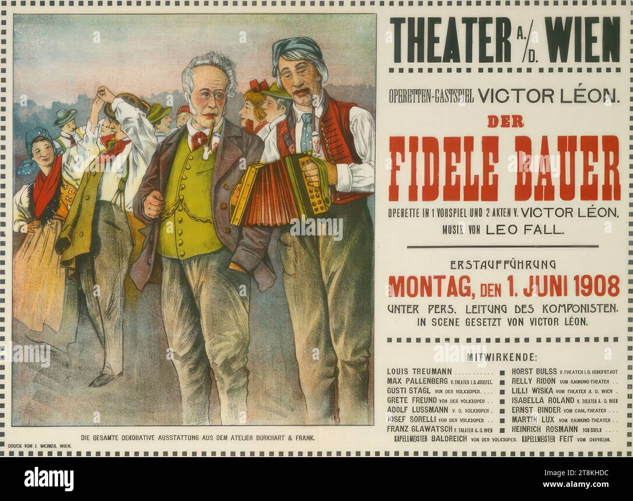 THEATER A. D. VIENNA; THE JUST FARMER; 1908, Anonymous, 1908, print ...