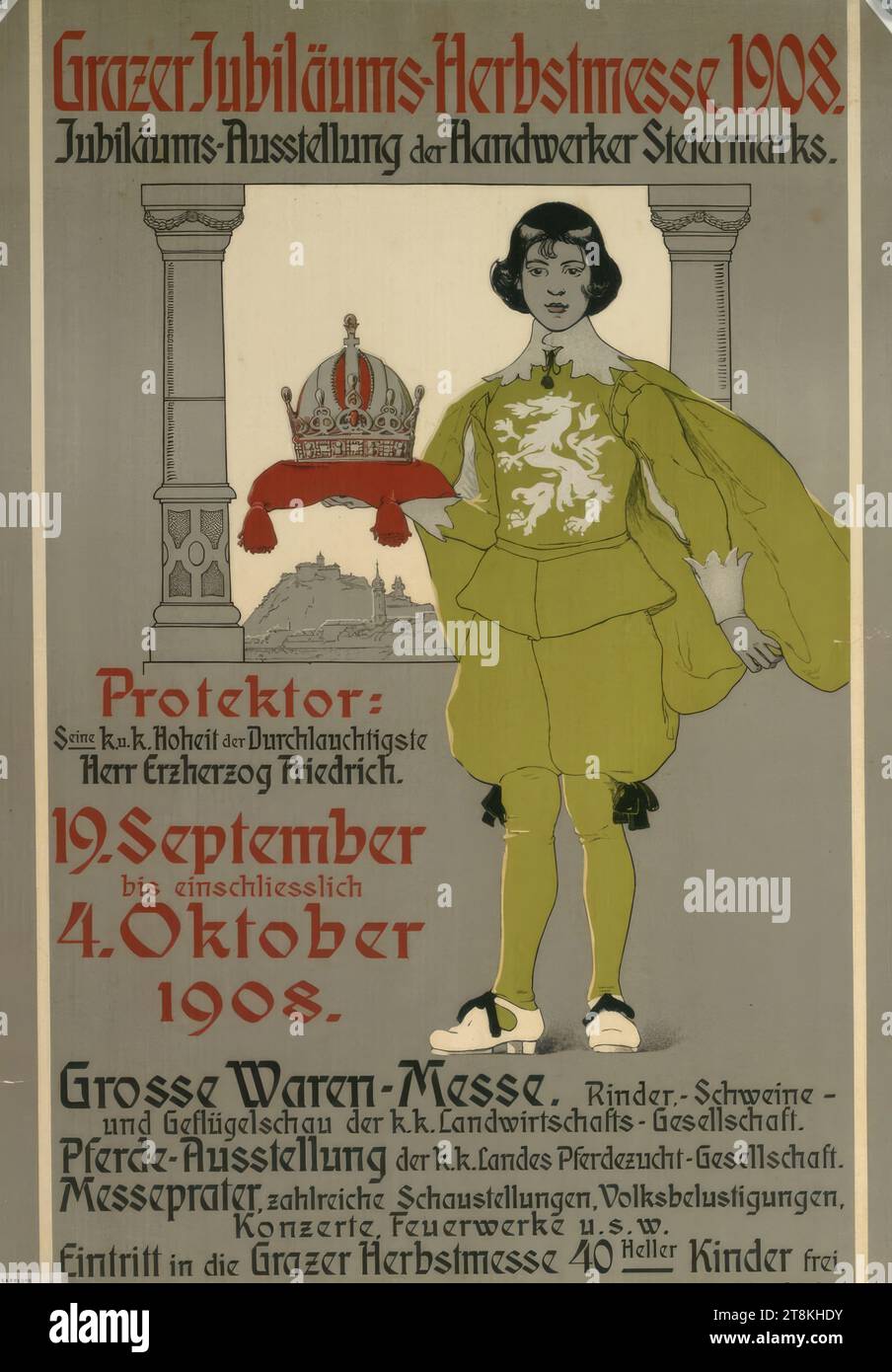 Graz Anniversary Autumn Fair 1908, Anonymous, 1908, print, color ...