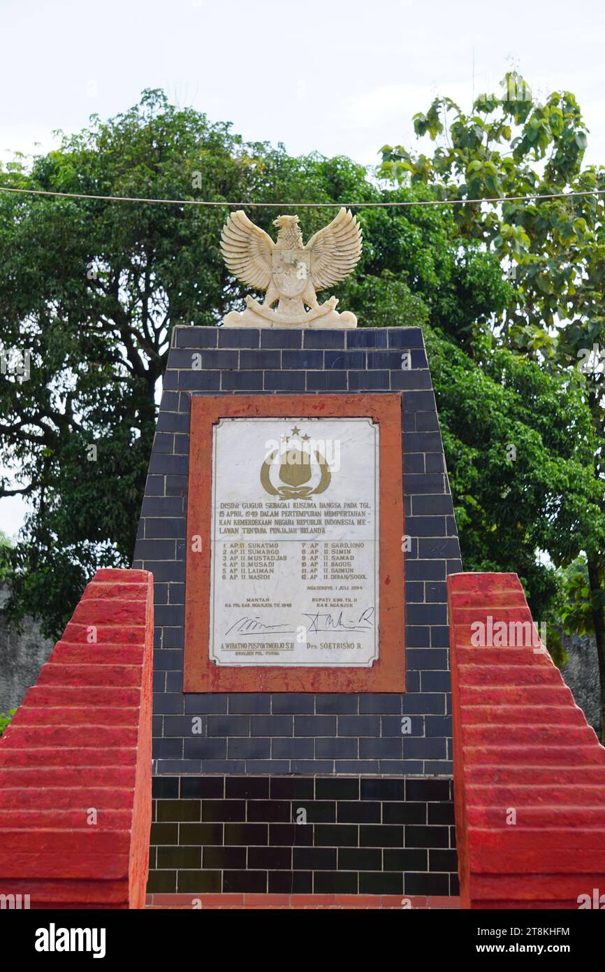 The monument of Perjuangan Polri (Indonesian police struggle Stock ...