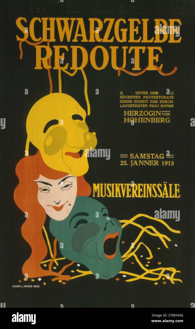 BLACK YELLOW REDOUT; 1913, Anonymous, 1913, print, color lithograph ...