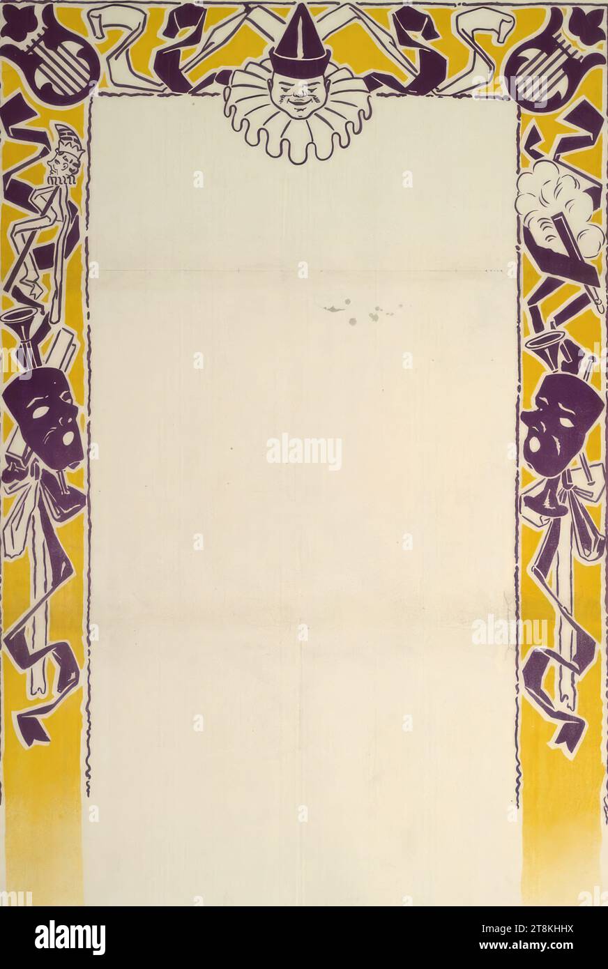 Frame poster for masked balls, Anonymous, around 1900, print, color ...