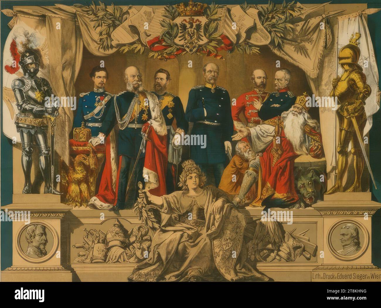 Emperor Wilhelm I and the Federal Princes before Charlemagne, Anonymous ...