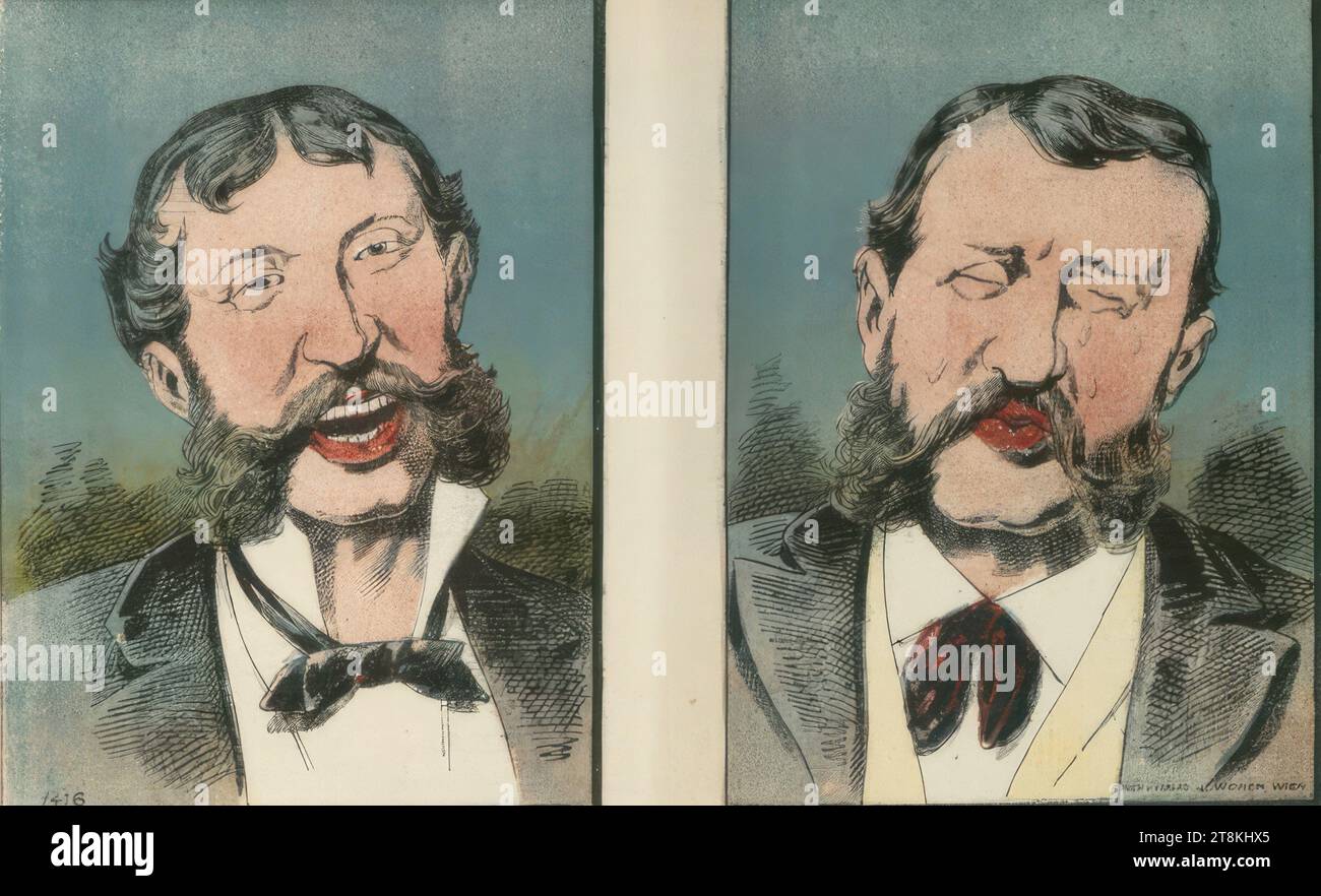 One laughs, the other cries, Anonymous, around 1900, print, color ...