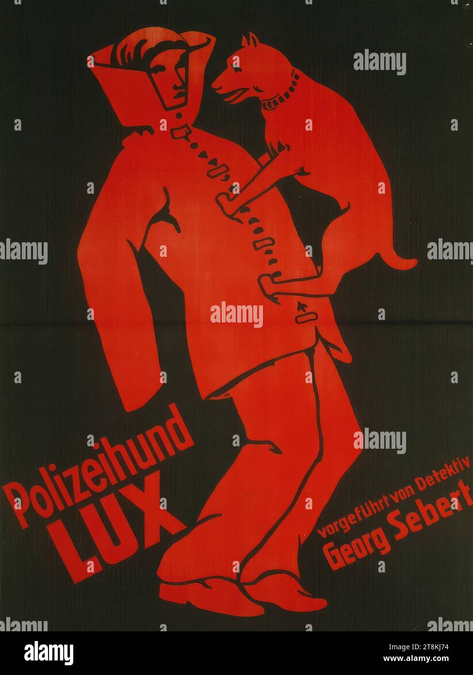 Police dog LUX, Anonymous, around 1910, print, color lithograph, sheet ...