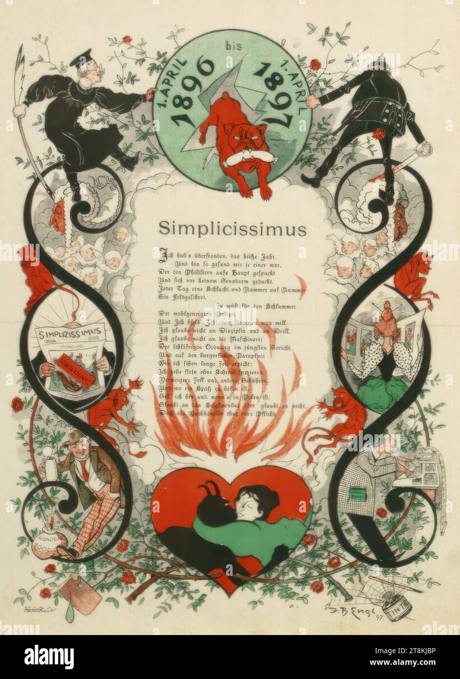 Simplicissimus; APRIL 1, 1896 to APRIL 1, 1897; I survived the hot year ...