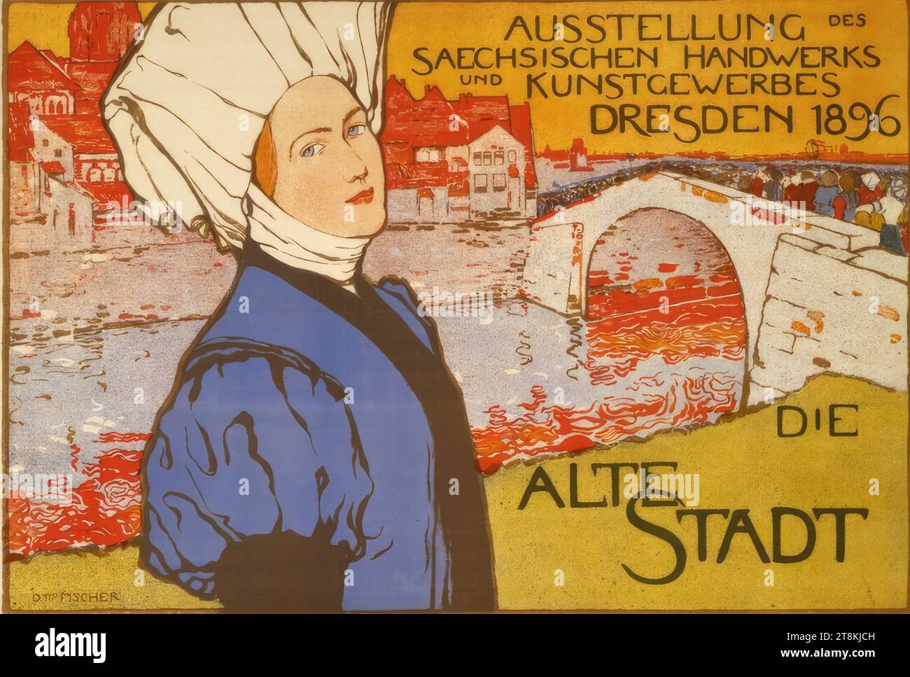 EXHIBITION OF SAXON CRAFT AND ARTS, DRESDEN 1896; THE OLD TOWN, Otto ...