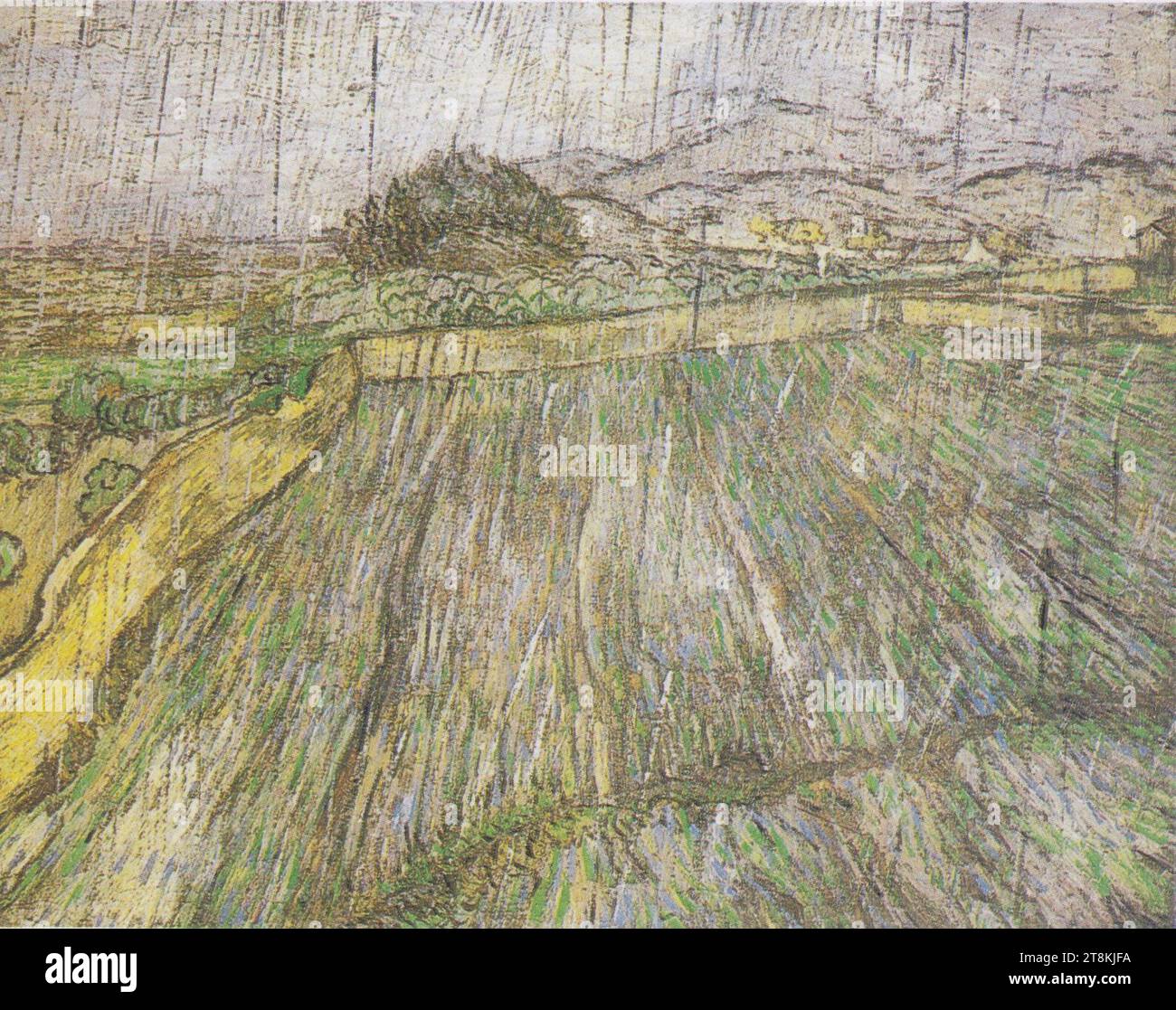 Van Gogh - Weizenfeld im Regen Stock Photo - Alamy