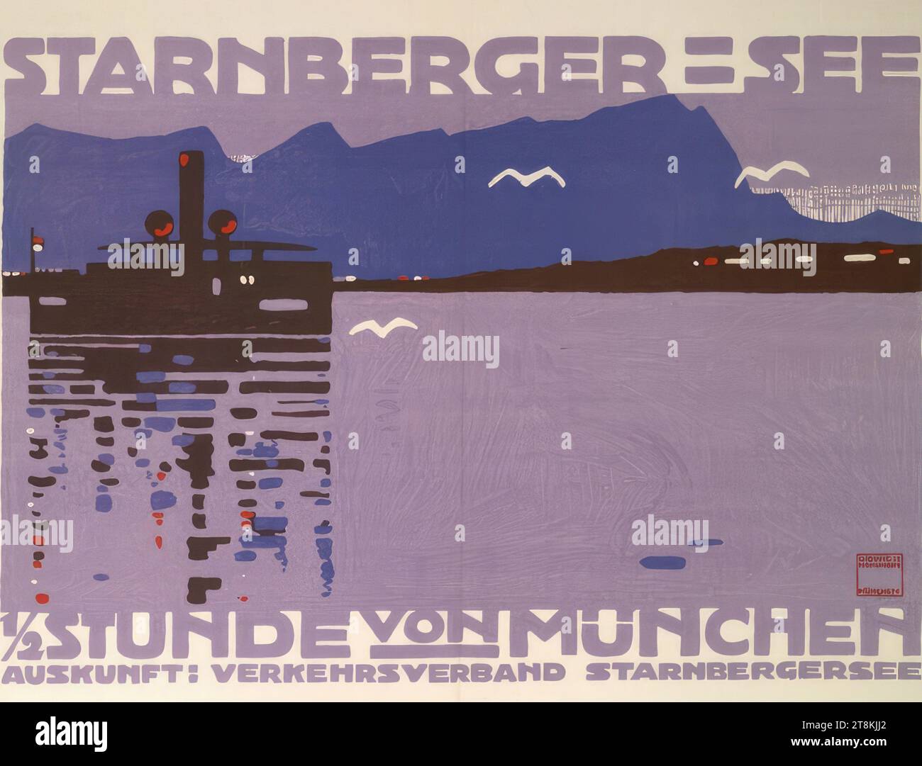 STARNBERGER LAKE, Ludwig Hohlwein, Wiesbaden 1874 - 1949 Berchtesgaden ...