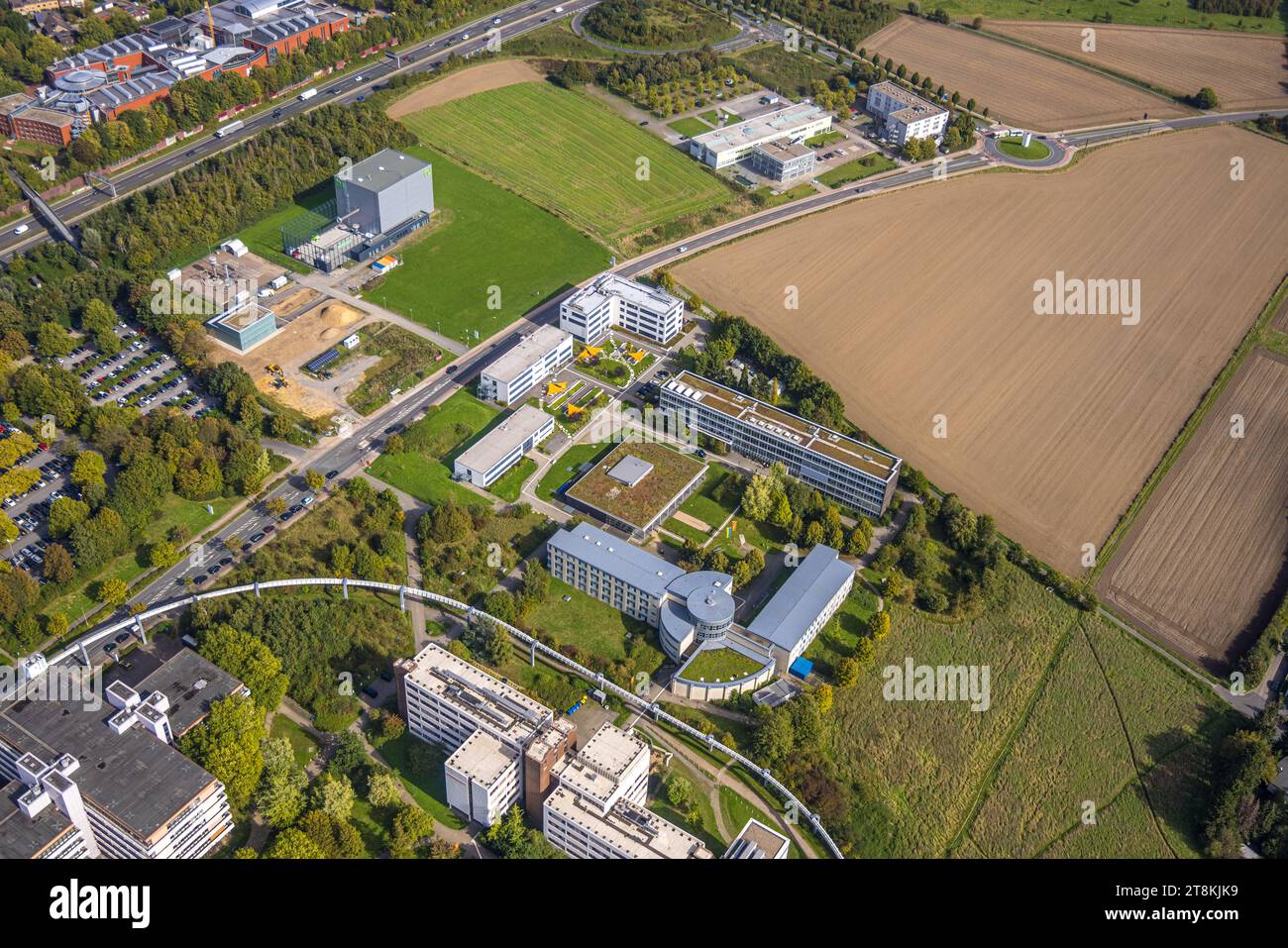 Aerial view, TU Dortmund University of Technology and Dortmund ...