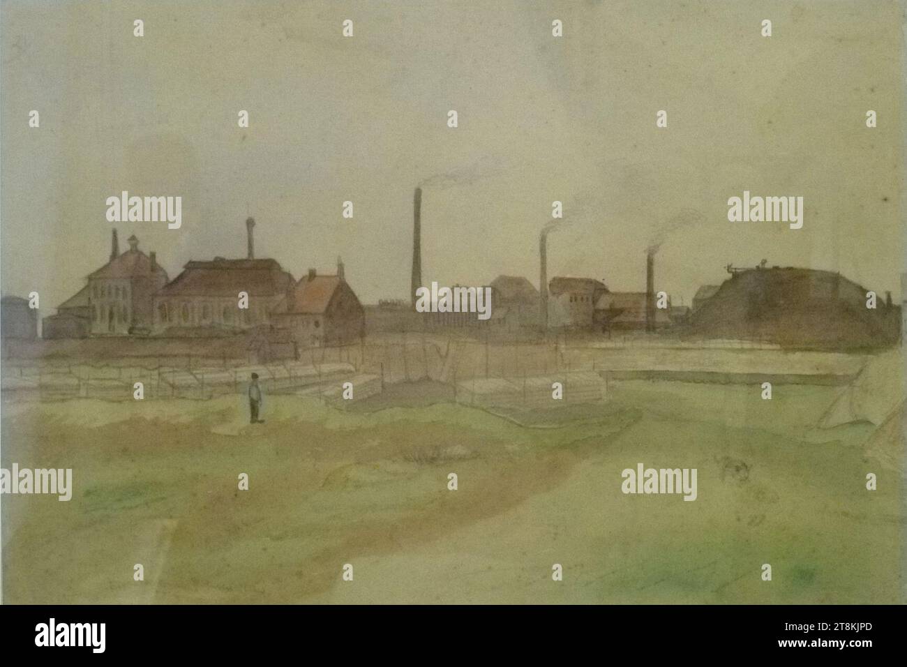 Van Gogh (1879) - Coke Factory in the Borinage Stock Photo - Alamy