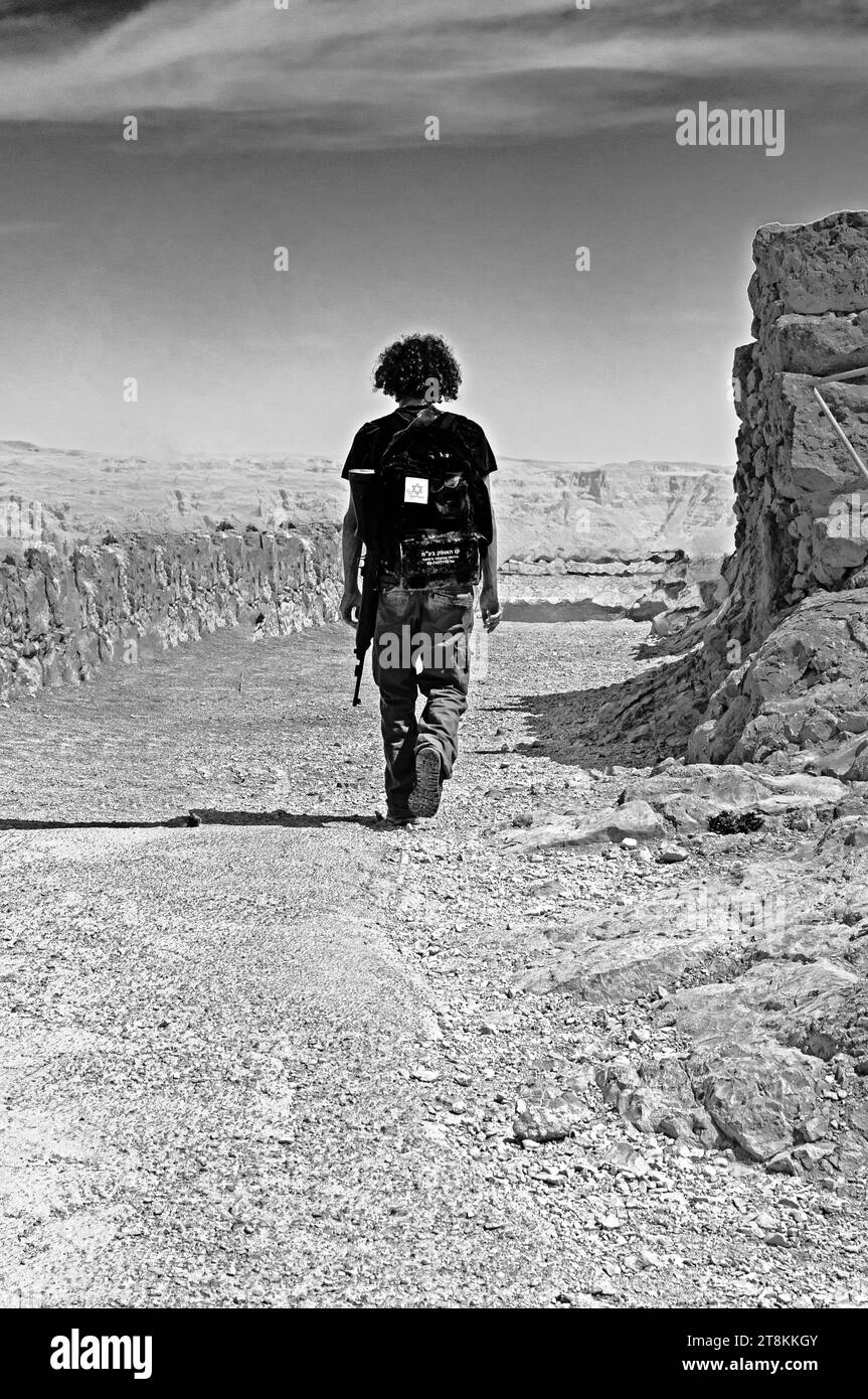 Security guard. Masada Fortress. Israel Stock Photo - Alamy