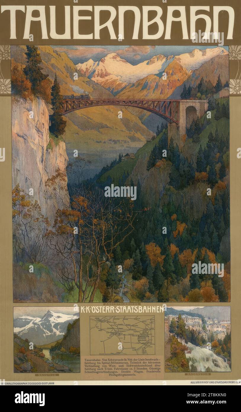 TAUERNBAHN, Gustav Jahn, Austria, 1879 - 1919, around 1910, print ...