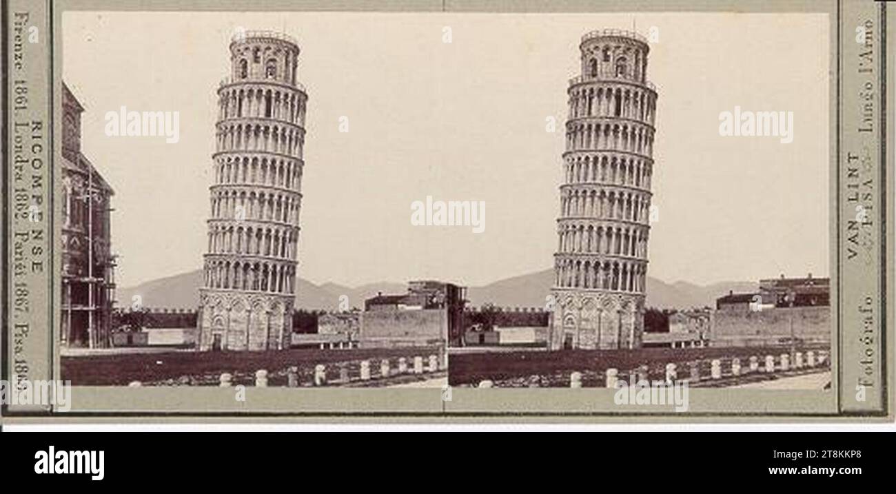 Van Lint, Enrico (1808-1884) - The Leaning Tower Stock Photo - Alamy