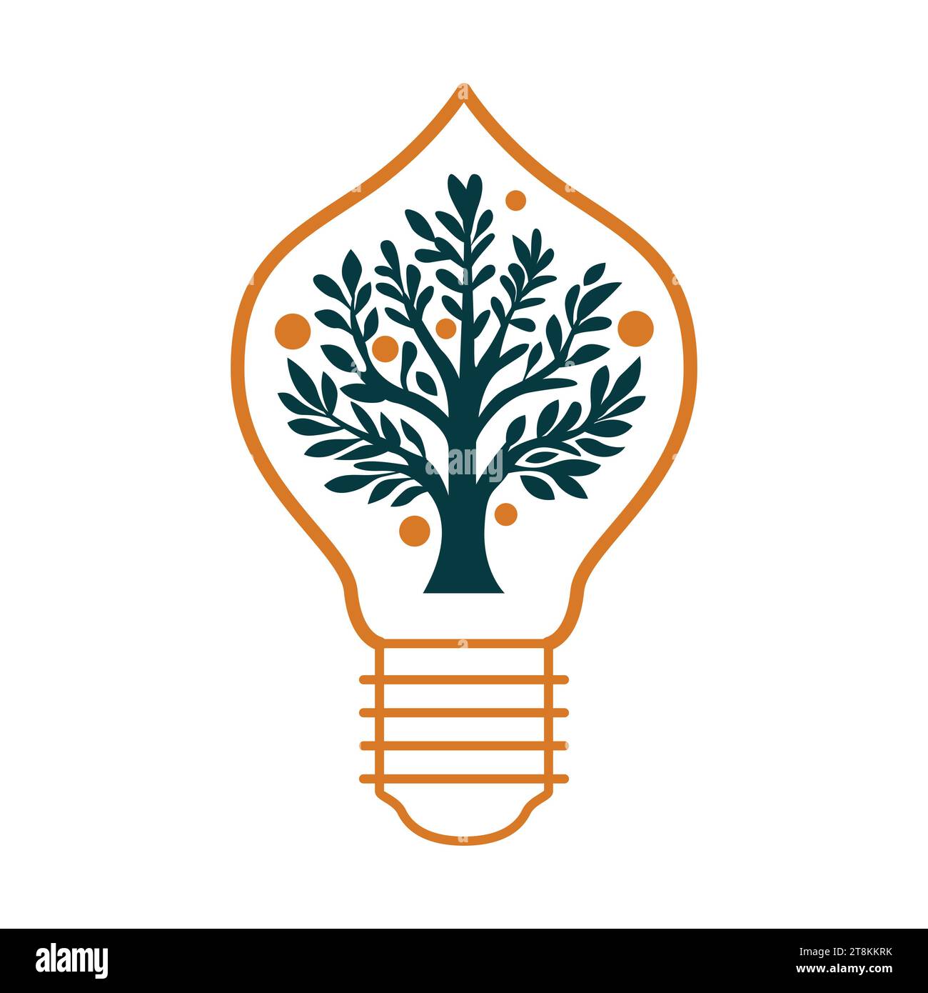 Illuminate creativity with our vector lamp bulb and tree. A symbolic fusion of ideas and nature ...