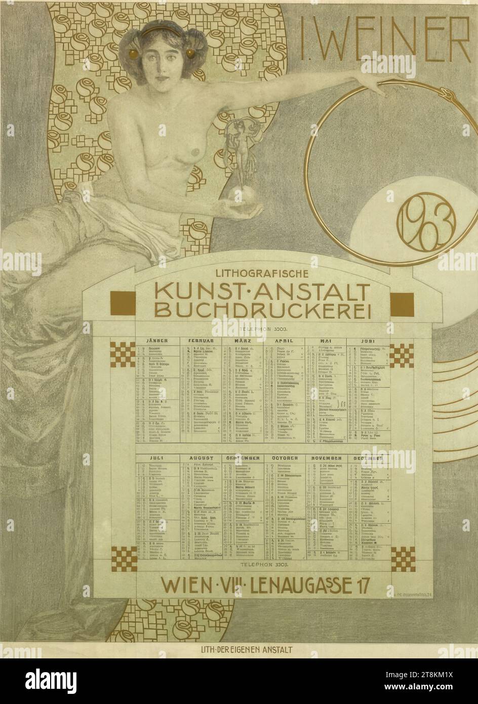 J. WEINER; LITHOGRAPHIC ART INSTALLATION, BOOK PRINTING; VIENNA; 1903 ...