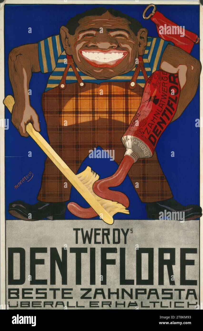TWERDY'S DENTIFLORE; BEST TOOTHPASTE, Adolf Karpellus, Austria, 1869 ...