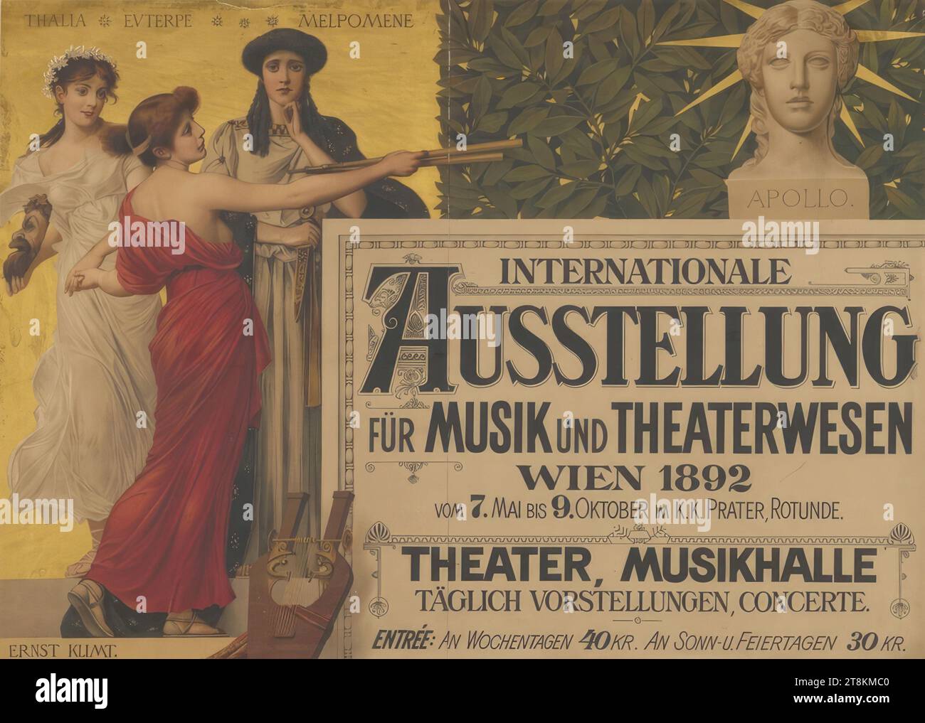 INTERNATIONAL EXHIBITION OF MUSIC AND THEATER; VIENNA 1892; K.K. PRATER ...