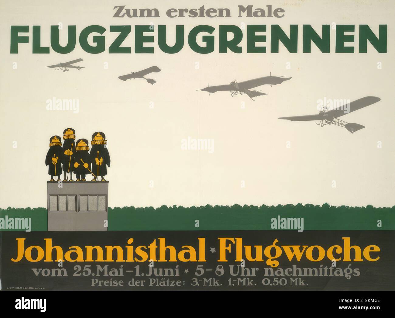 AIRCRAFT RACING; Johannisthal Flight Week, Julius Klinger, Vienna 1876 ...