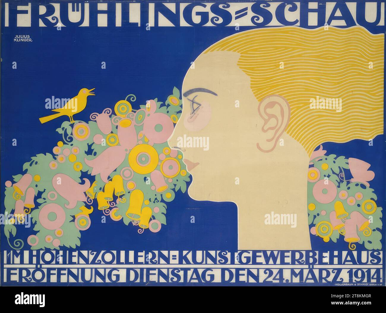SPRING SHOW IN THE HOHENZOLLERN KUNSTGEWERBEHAUS; 1914, Julius Klinger ...