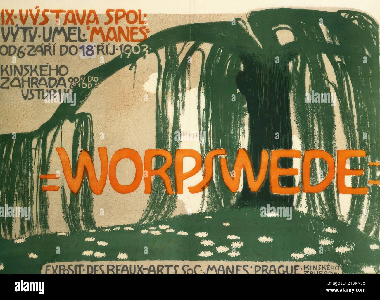 IX. VÝSTAVA SPOL. VÝTV. UMEL. MANES; 1903; WORPSWEDE, Jan Preisler ...