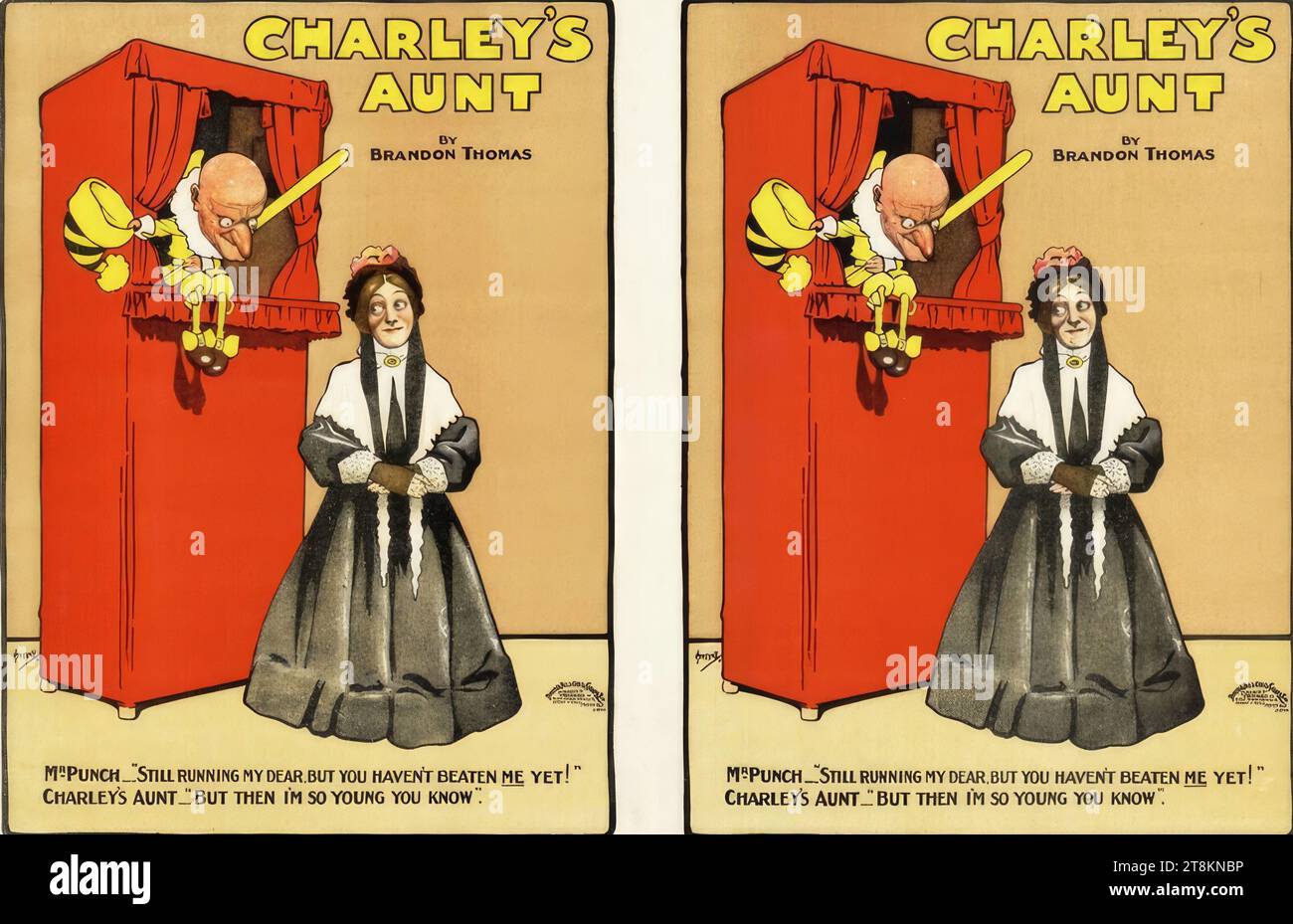 CHARLEY'S AUNT, John Hassall, Walmer 1868 - 1948, around 1900, print ...