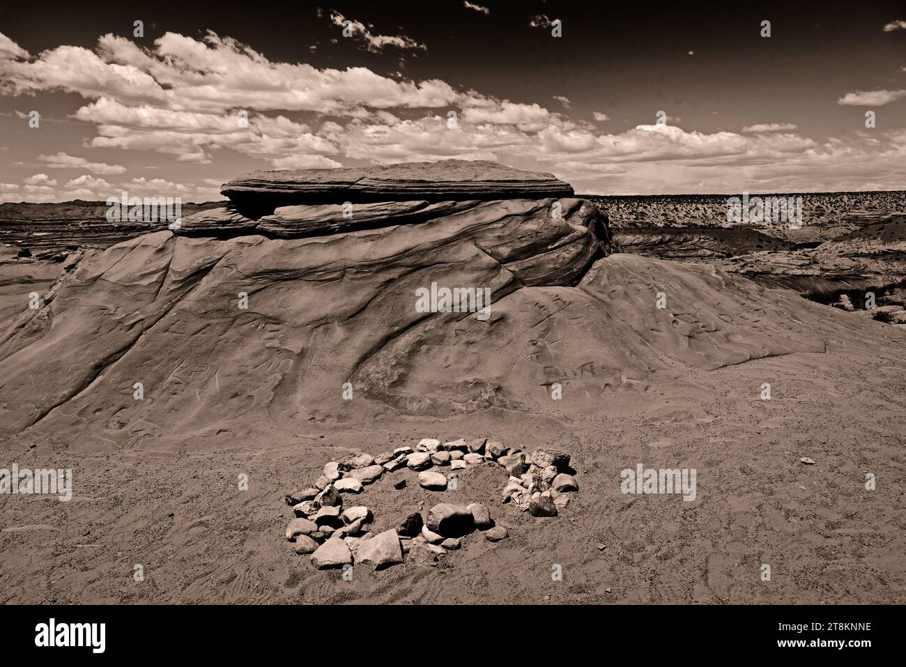 Tourist tag in the desert Stock Photo - Alamy