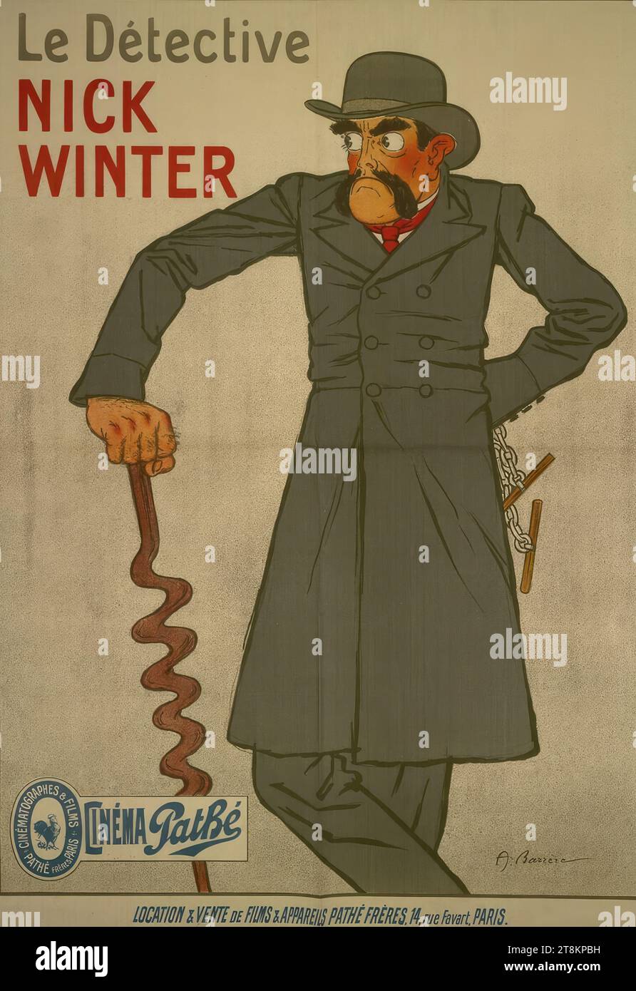 Le Detective NICK WINTER; CINÉMA Pathé, Adrien Barrère, France, 1877 ...