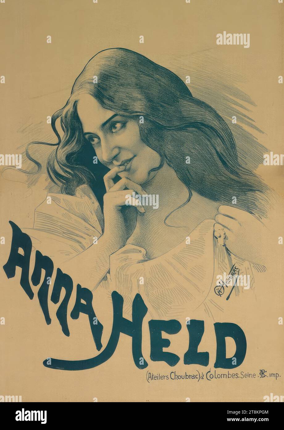 ANNA HELD, Alfred Choubrac, Paris 1853 - 1902 Paris, around 1890, print ...