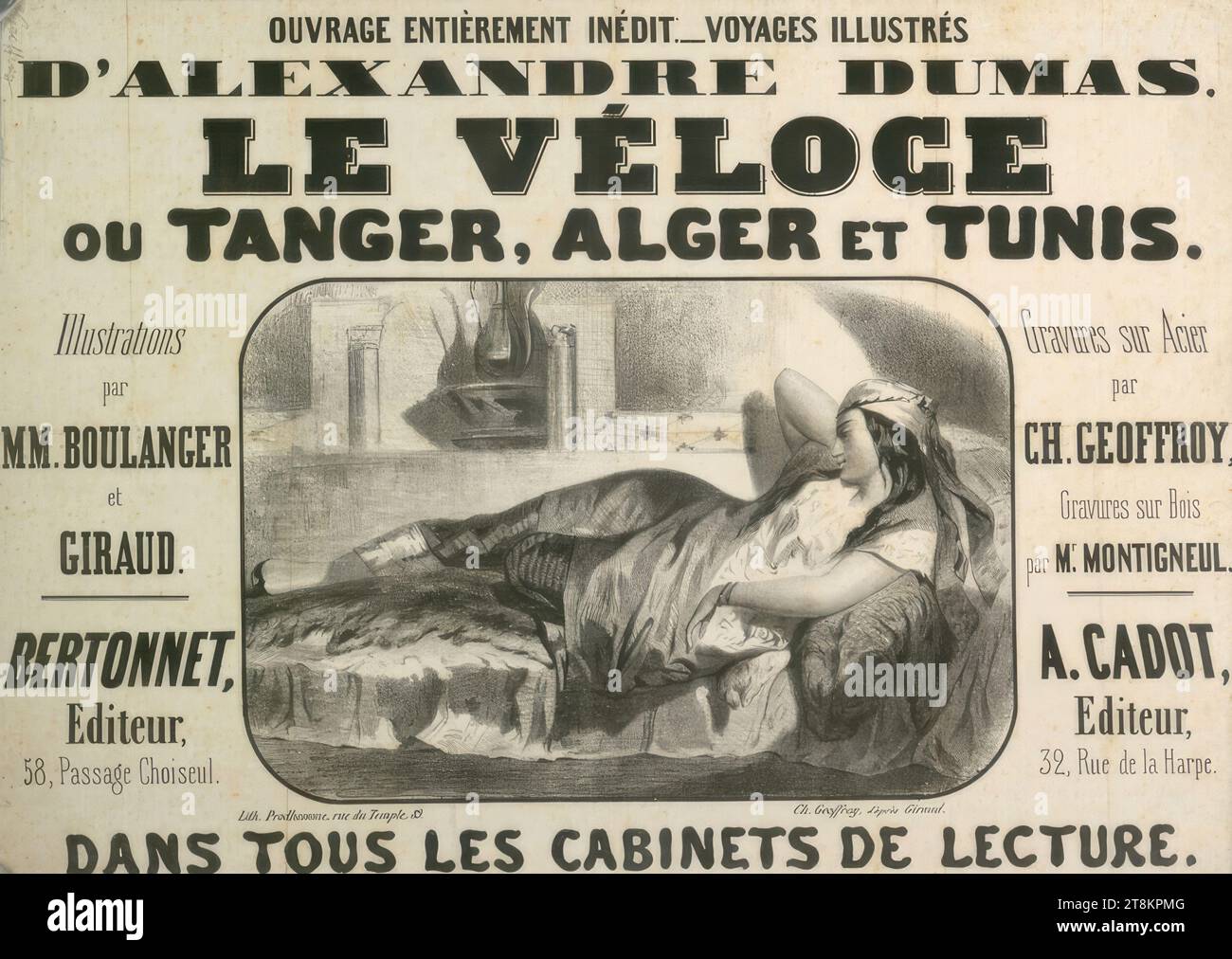 ALEXANDRE DUMAS; LE VÉLOCE OU TANGER, ALGER ET TUNIS, Charles Geoffroy ...