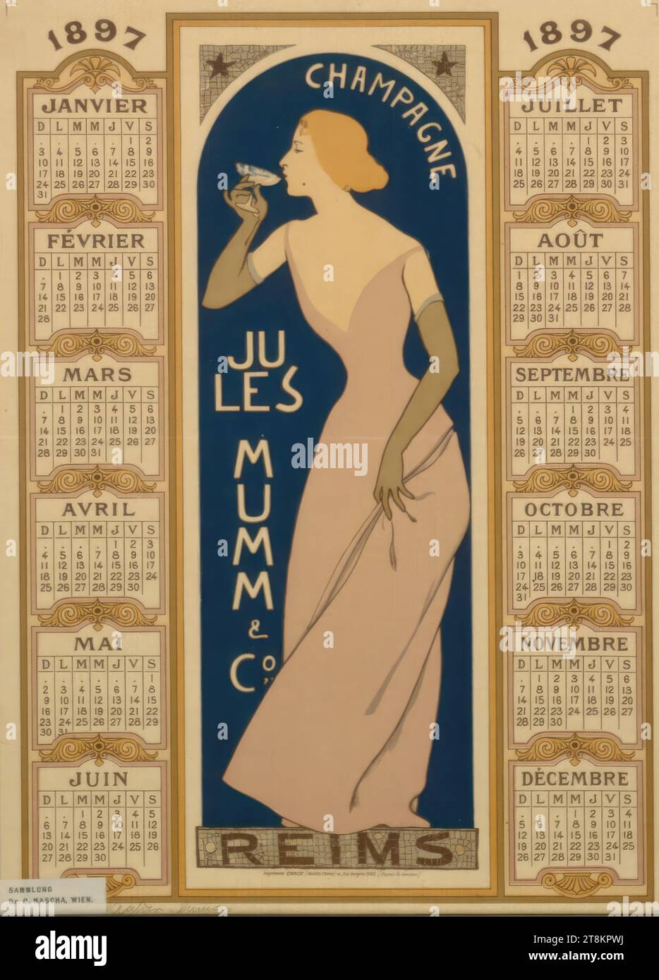 1897; CHAMPAGNE JULES MUMM & CO.; REIMS, Maurice Réalier-Dumas, France ...