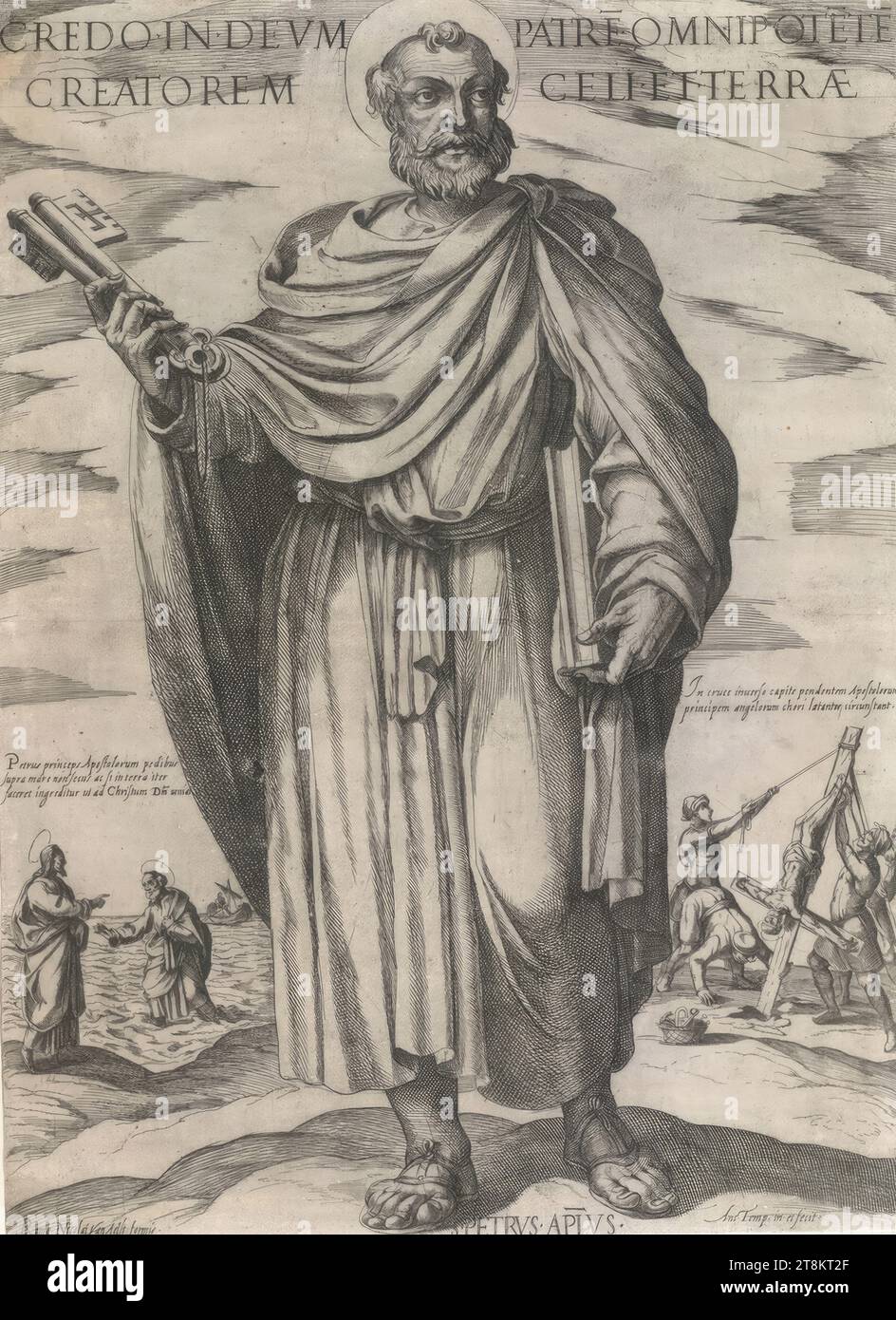 Holy Apostle Peter, Antonio Tempesta: Christ, Mary and the Apostles ...