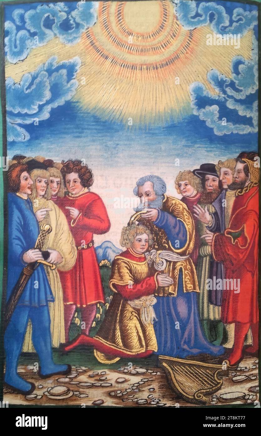 Old Testament, Luther Bible, First anointing of David, 1 Samuel 16, 13 ...