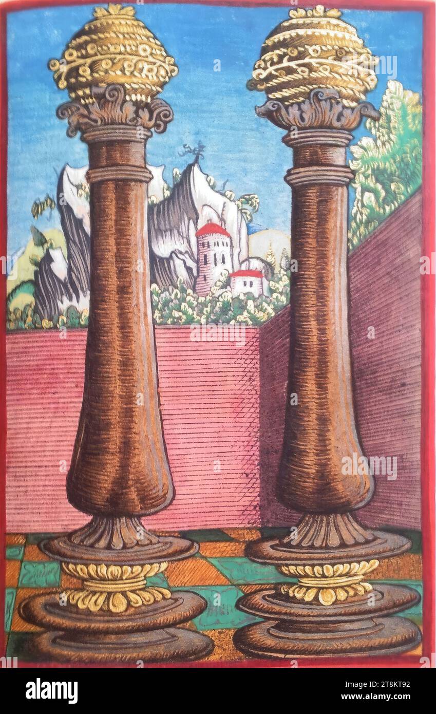 Two bronze pillars hi-res stock photography and images - Alamy